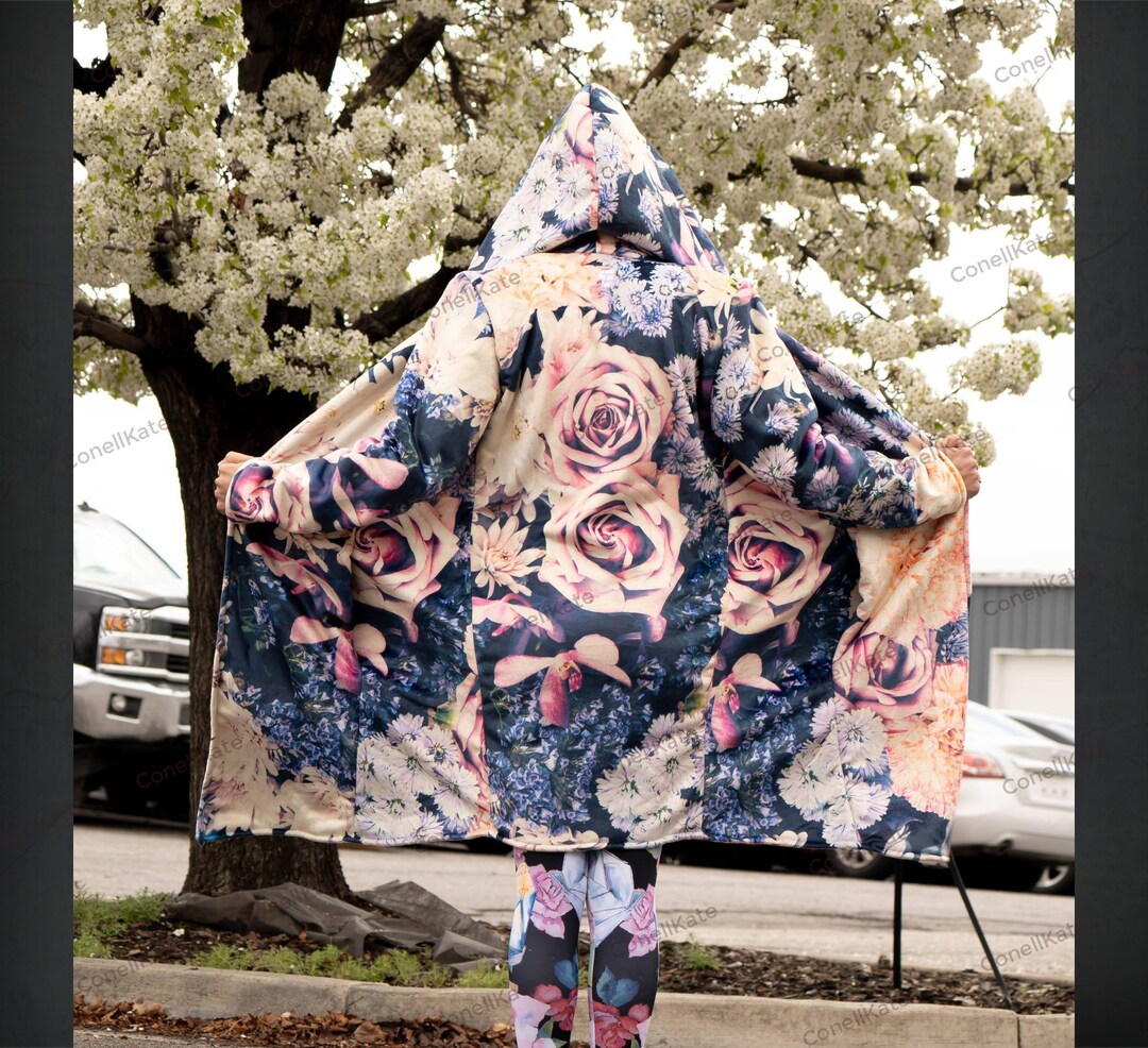 VINTAGE FLOWERS Mandala Dream Cloak Warm Cozy Oversized - Etsy Canada