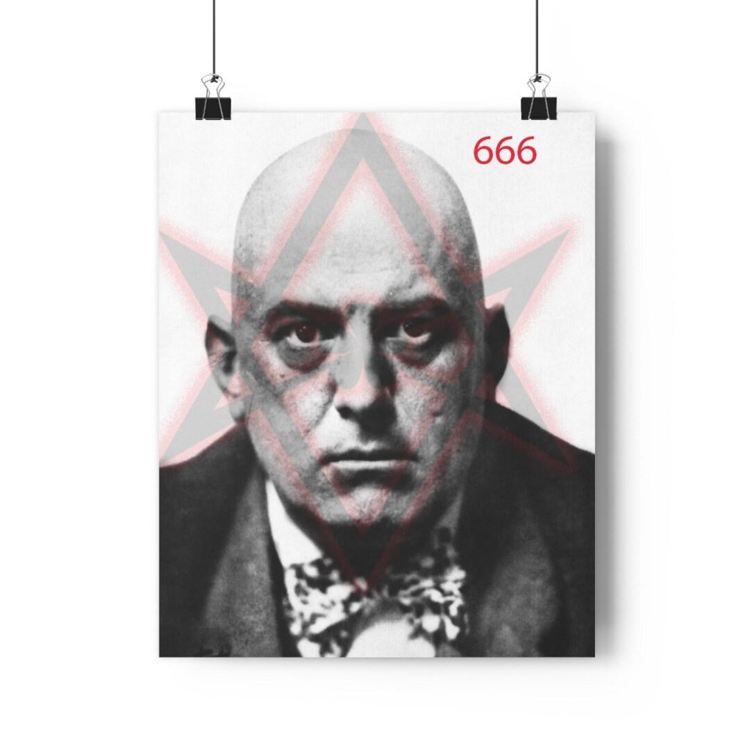Aleister Crowley Occult Poster - Unicursal Hexagram Wall Art, Thelema ...