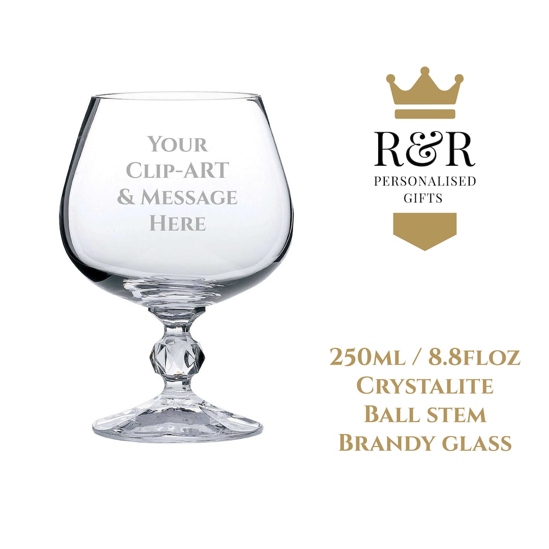 Brandy Cognac Glass - Personalise With Any Name, Message or Clipart ...
