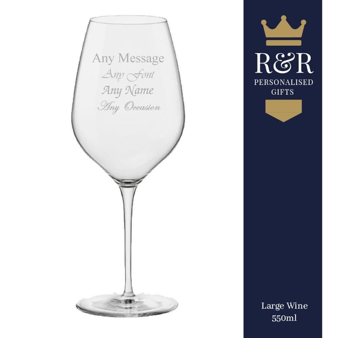 Large Wine Glass Inalto Tre Sensi 550ml Personalise With Any Name ...