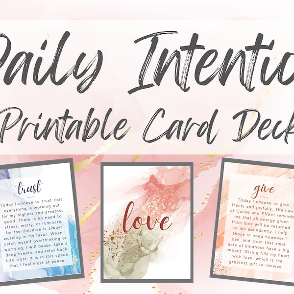 Intention Cards - Etsy