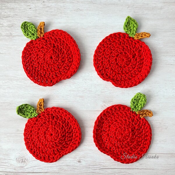Apple Coasters - Etsy