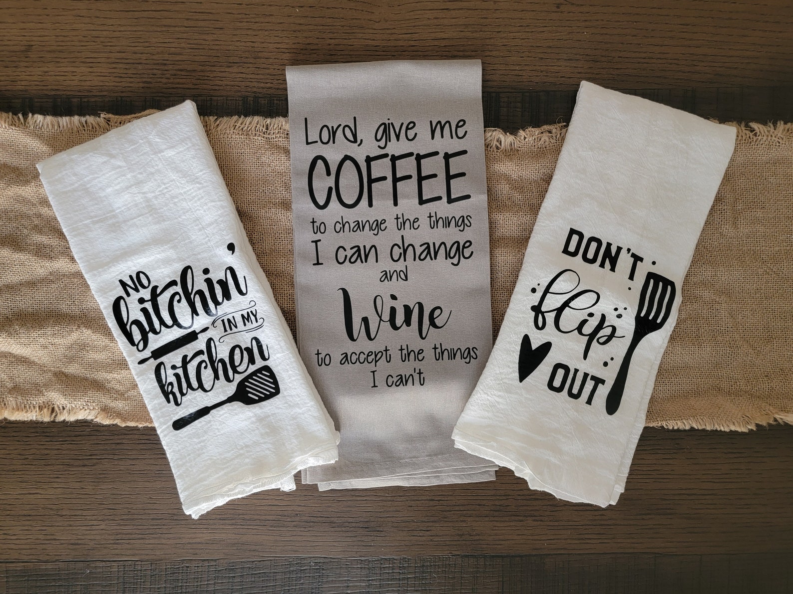 Sarcastic Kitchen Towels, Funny Dish Towels, Gift Idea, Housewarming ...