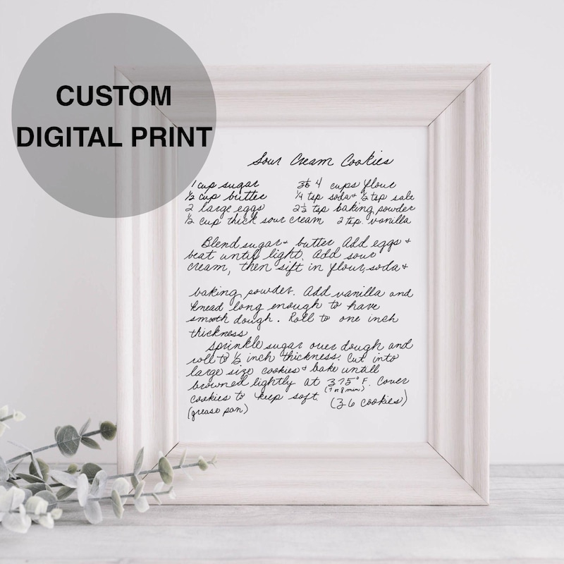 Handwritten Recipe - Etsy