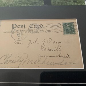 Christy Mathewson Hand Signed Autographed 14x18 1906 Postcard Photo ...