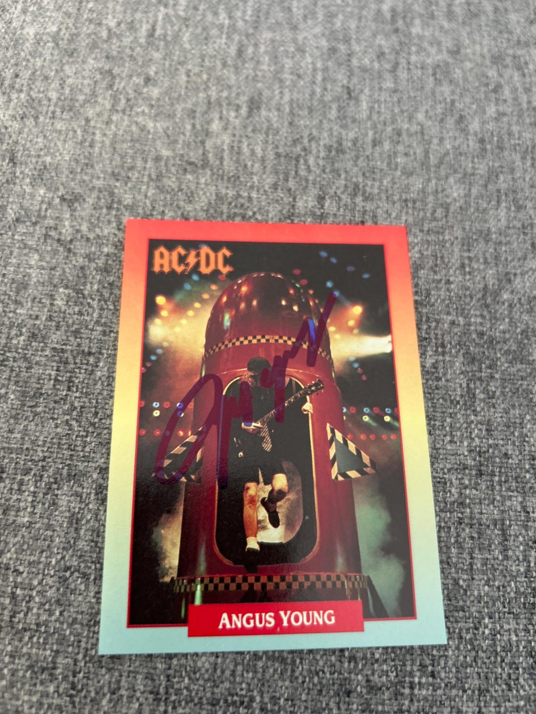 AC/DC Angus Young Signed Autographed Music Trading Card COA - Etsy