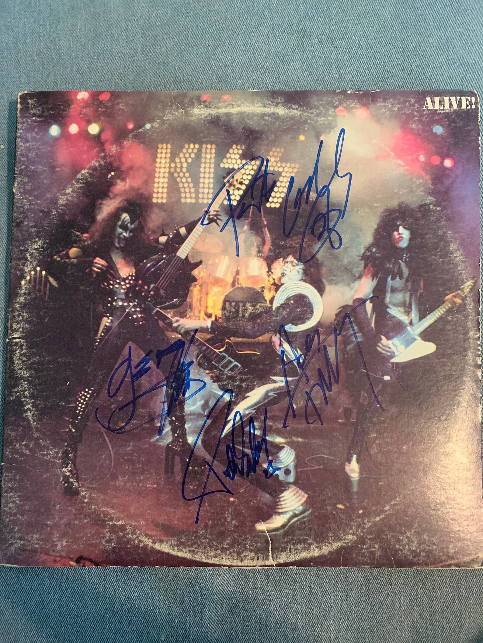 KISS Paul Stanley, Gene Simmons, Peter Criss, Ace Frehley Autograph ...
