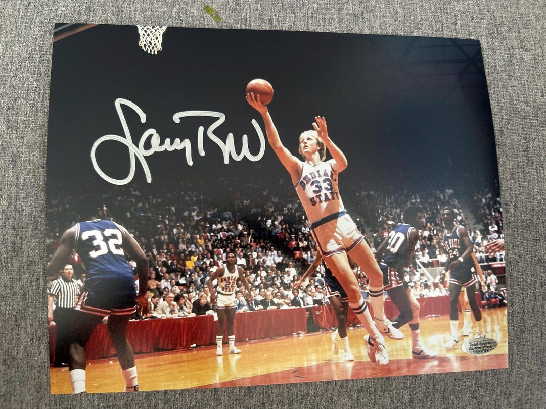 Larry Bird Signed Autographed 8x10 Indiana State Photo COA - Etsy