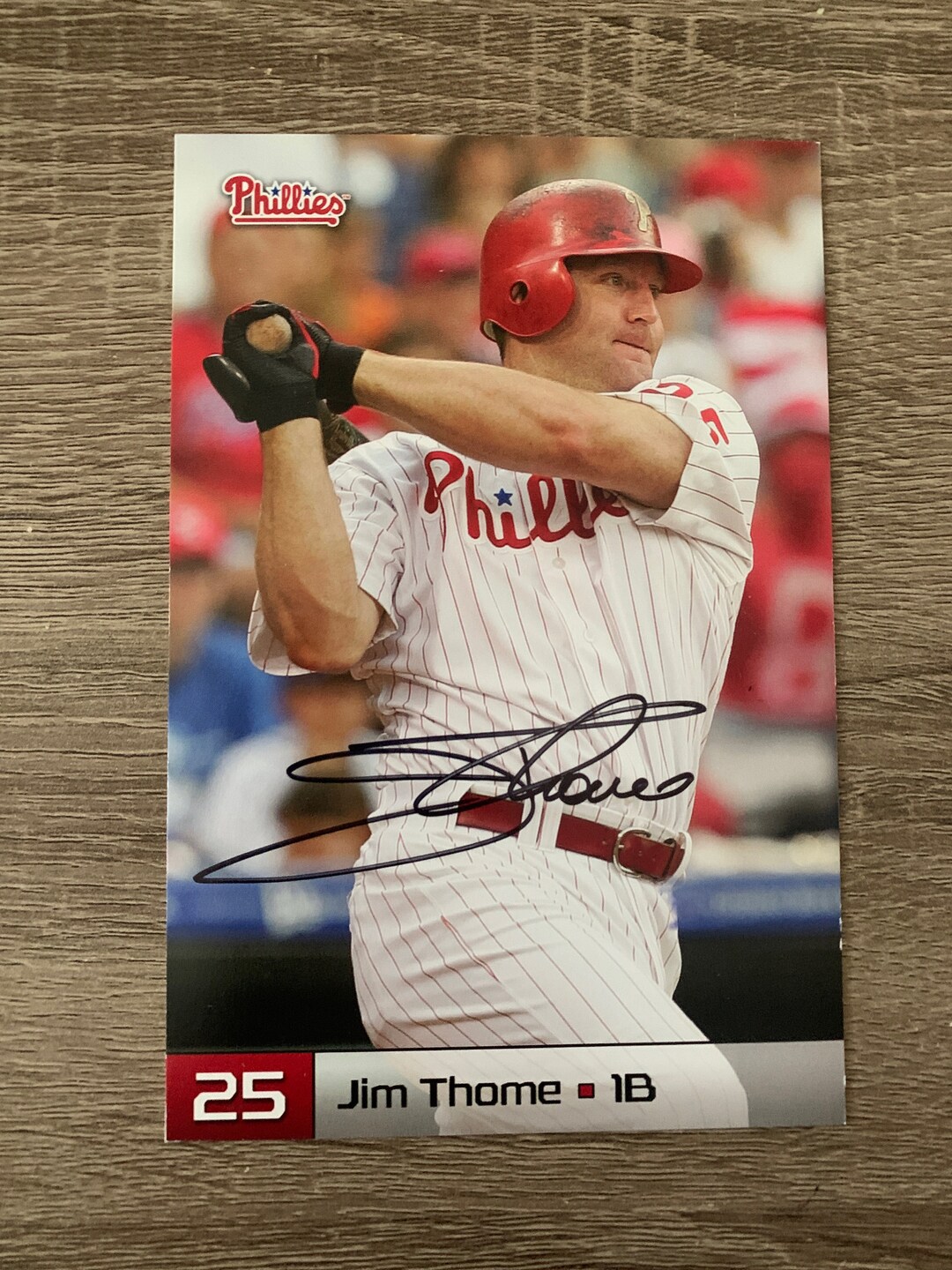Jim Thome Philadelphia Phillie Team Issued Signed Autographed 4x6 ...
