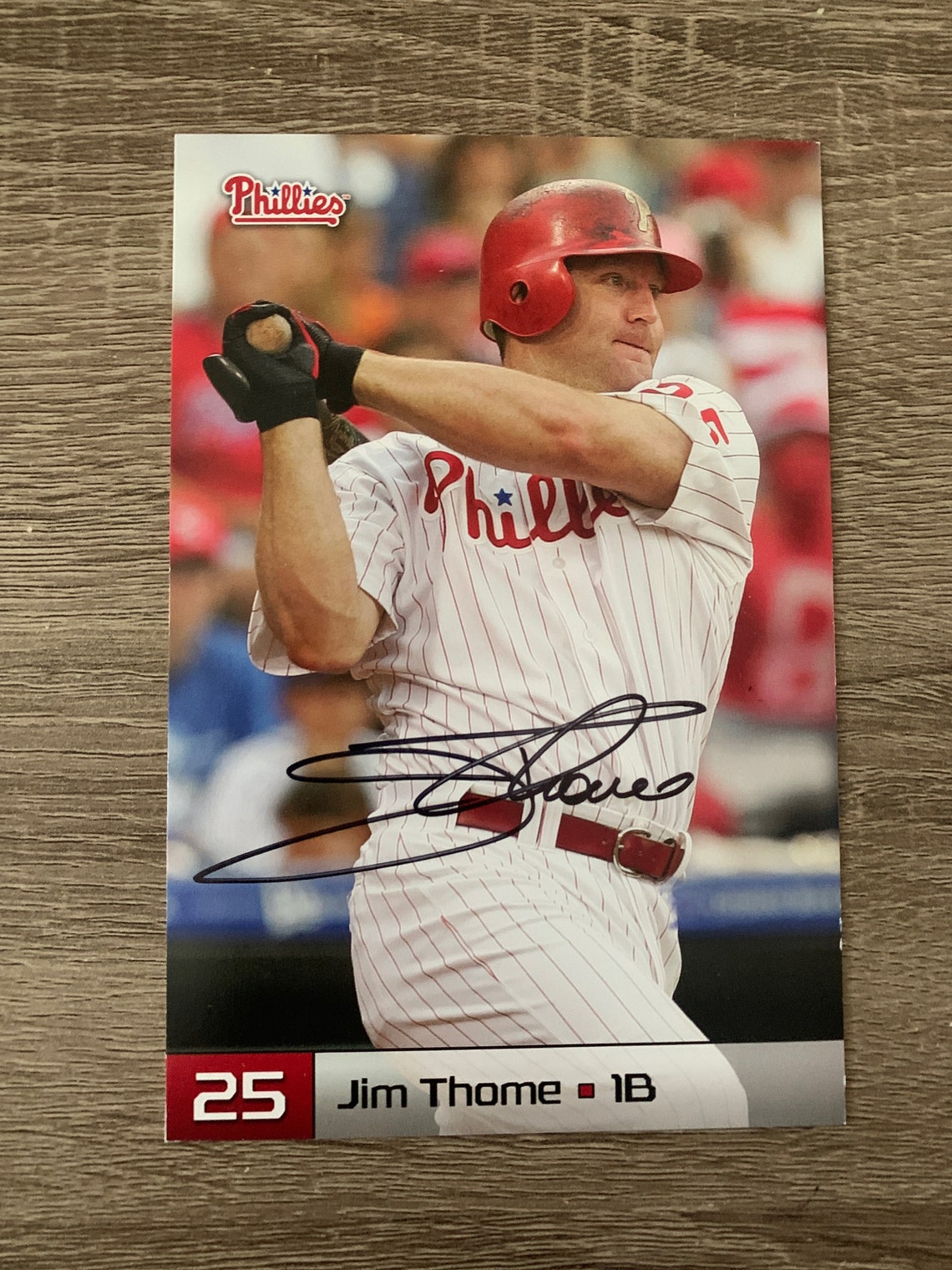 Jim Thome Philadelphia Phillie Team Issued Signed Autographed 4x6 ...