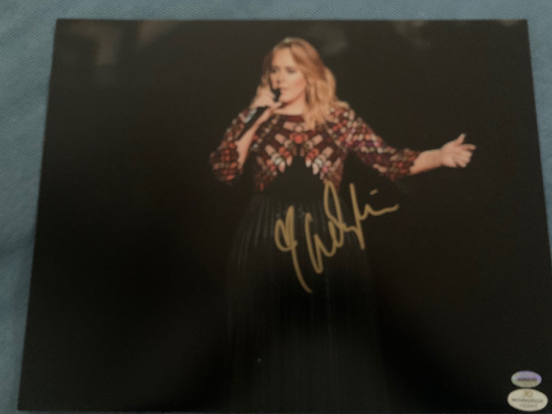 Adele Singer Hand Signed 11x14 Concert Photo Autographed COA - Etsy