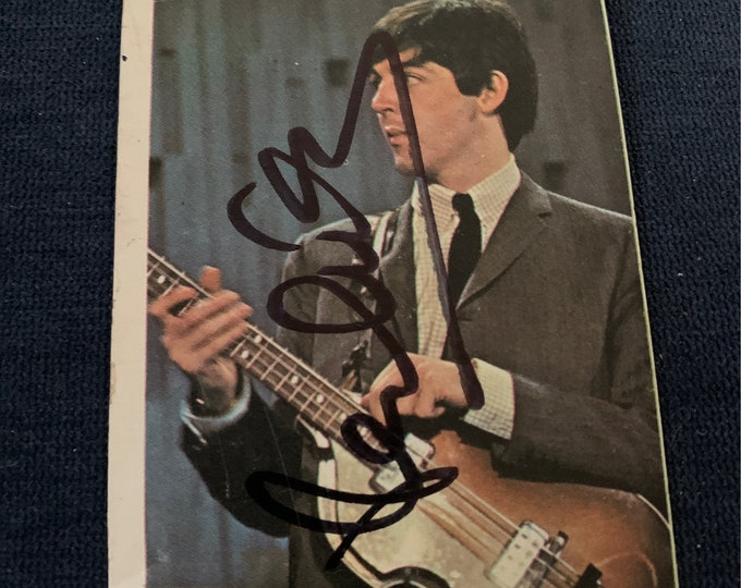 Paul Mccartney Signed Autographed Original 1964 Beatles Card W/coa the ...