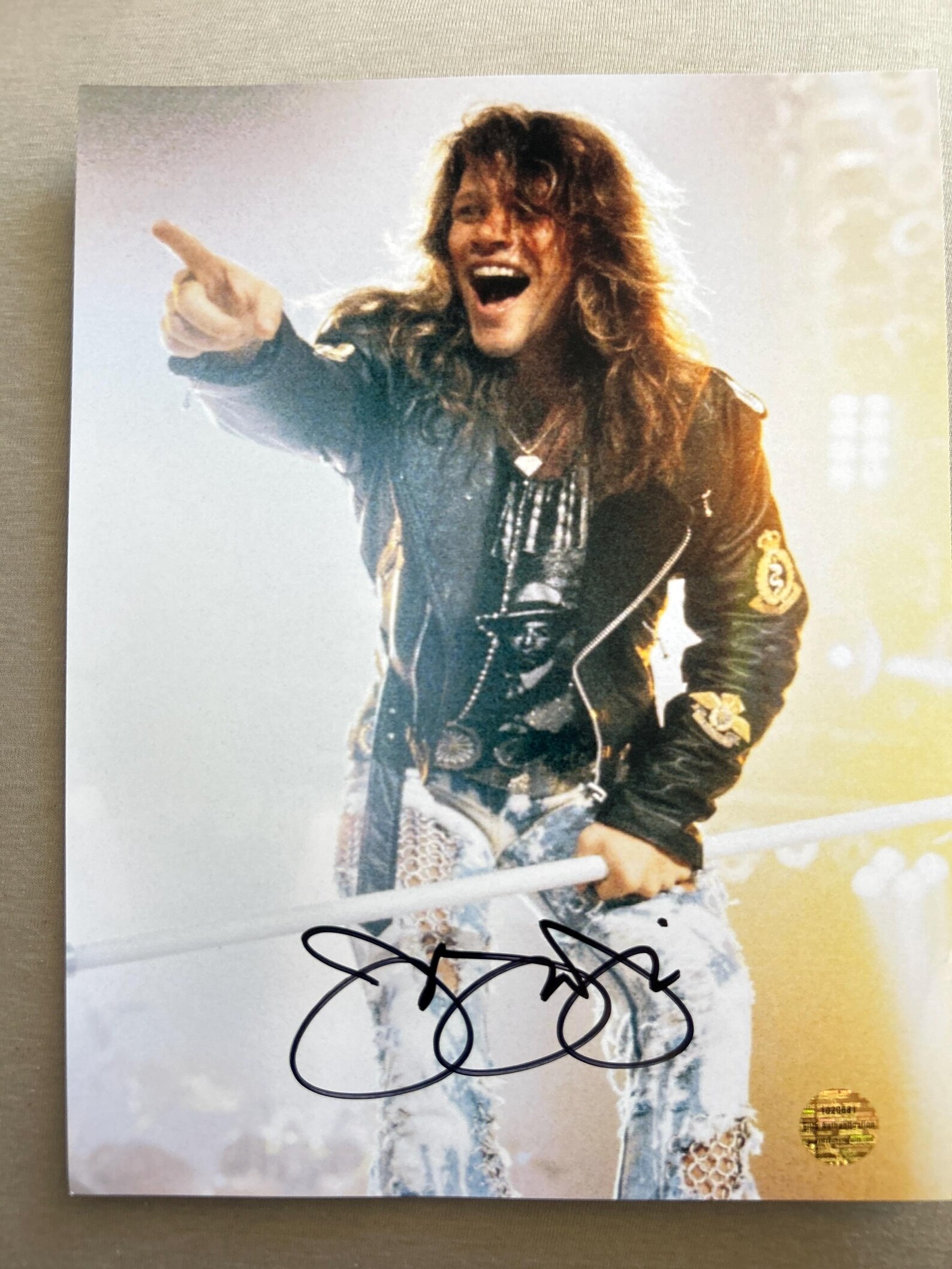 Jon Bon Jovi Hand Signed Autographed Bon Jovi 8x10 Vintage Photo W/coa - Etsy
