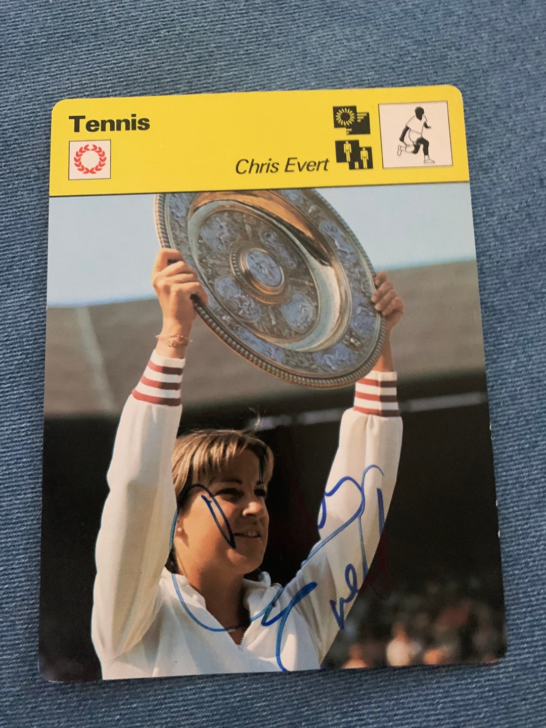 Chris Evert Signed Autographed 1979 Sportscaster Tennis Glossary Card ...