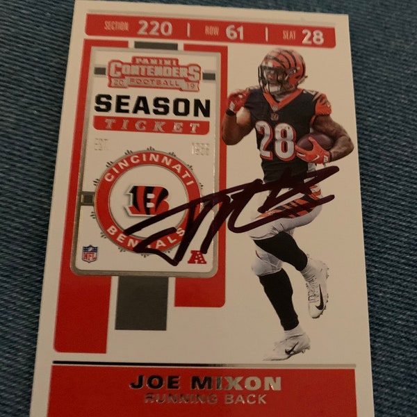 Joe Mixon Autograph - Etsy