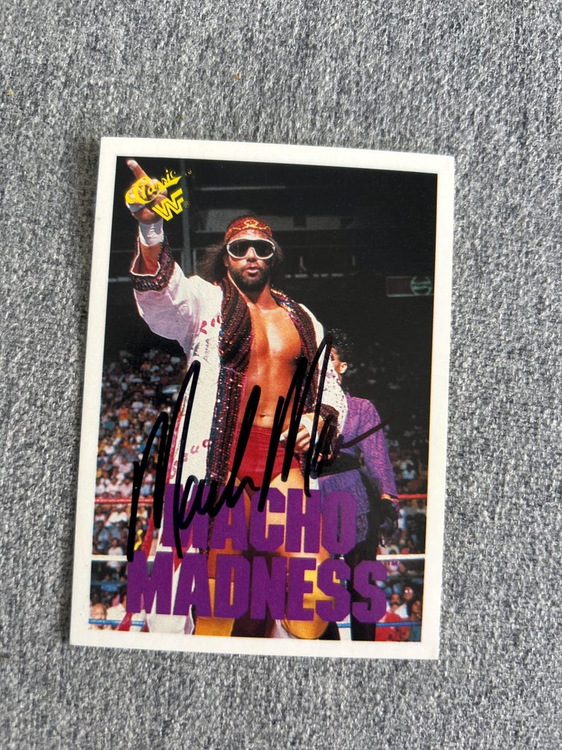 Randy Macho Man Savage Signed Autographed Wrestling Trading Card W/ COA ...