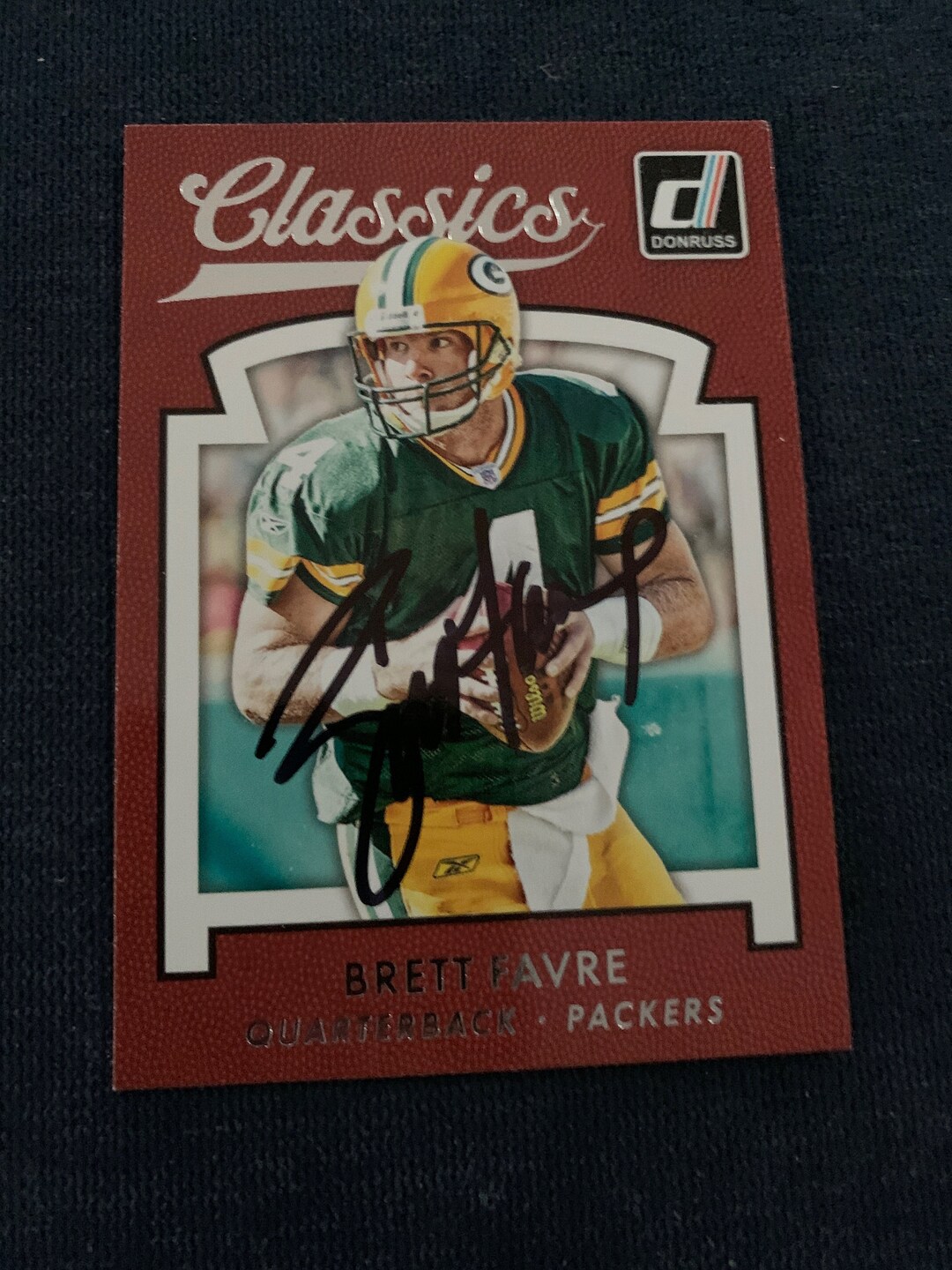 Brett Favre Green Bay Packers Signed Autographed Football Card - Etsy