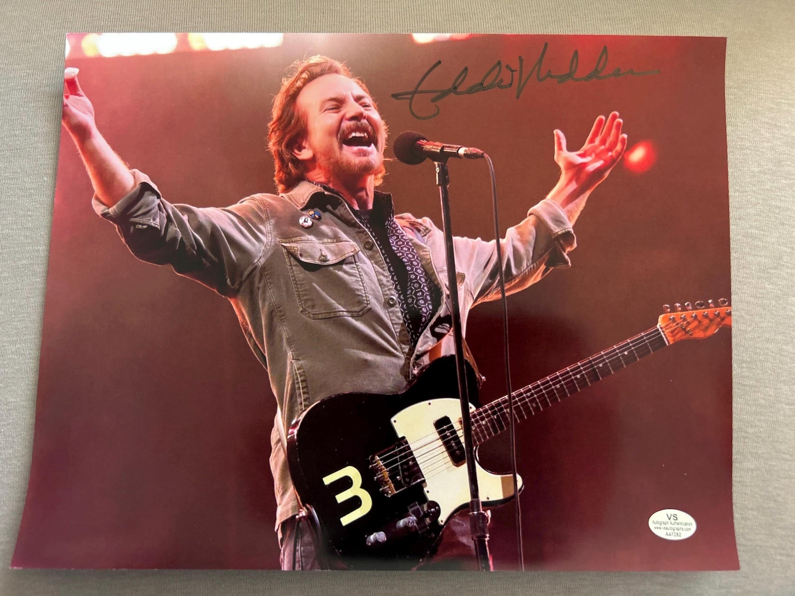 Eddie Vedder Pearl Jam Hand Signed Autographed 8x10 Photo COA - Etsy