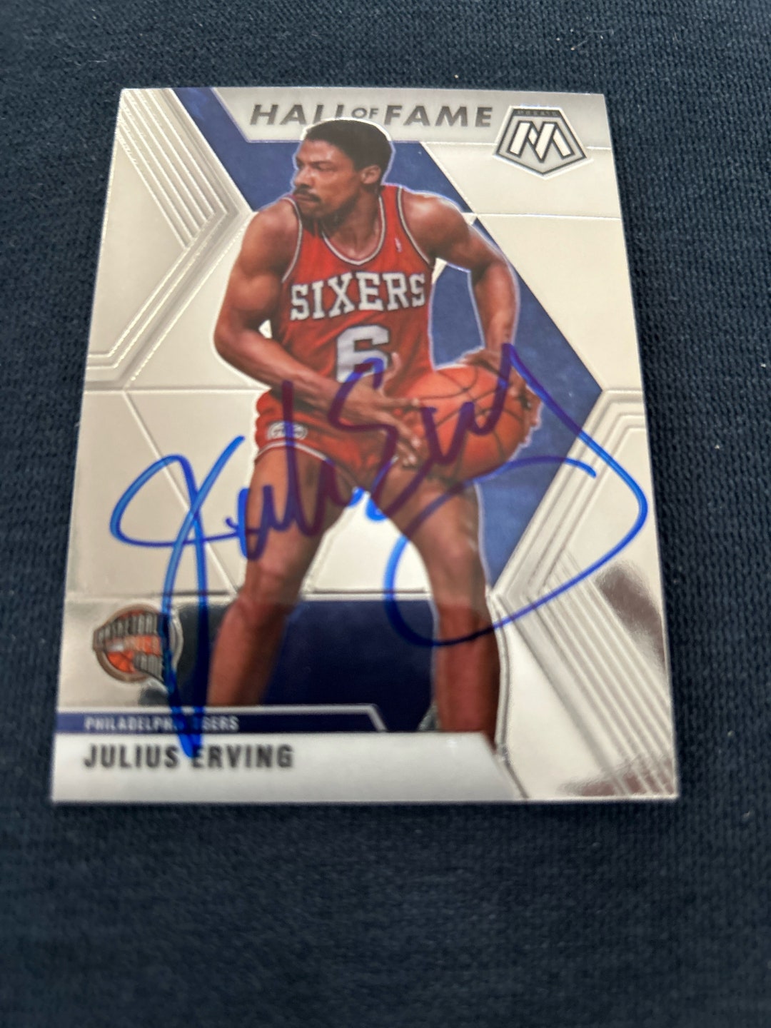 Julius Erving Signed Philadelphia 76ers Card Autographed COA - Etsy