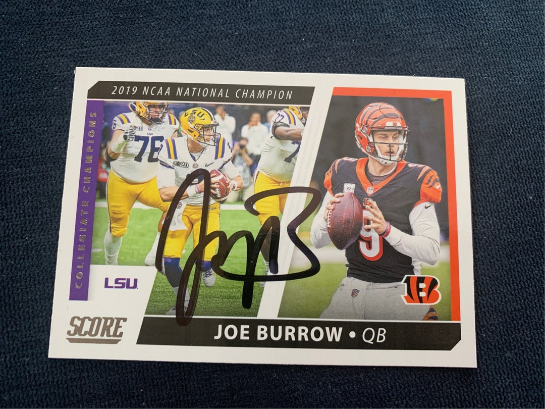 Joe Burrow Signed Autographed 2021 Score Collegiate Champions CC1 Lsu ...