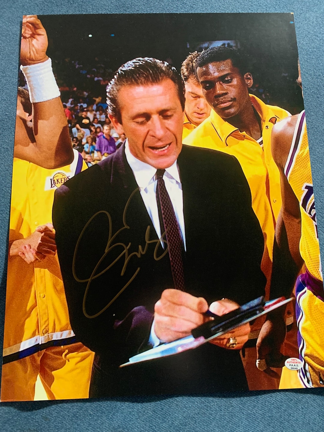 Pat Riley Los Angeles Lakers Miami Heat Autographed NBA Signed 11x14 ...