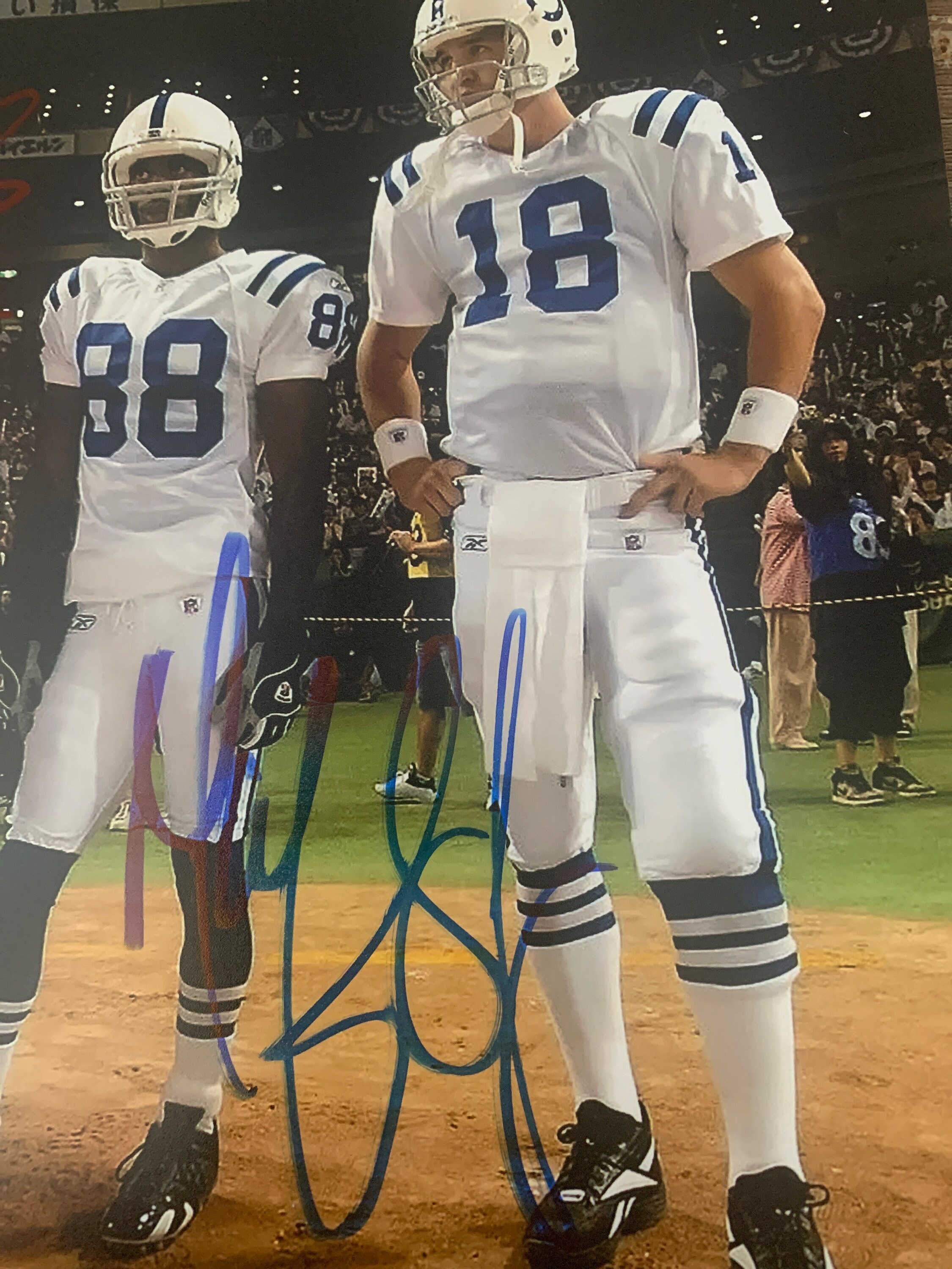 Indianapolis Colts Peyton Manning, Edgerrin James, & Marvin Harrison ...