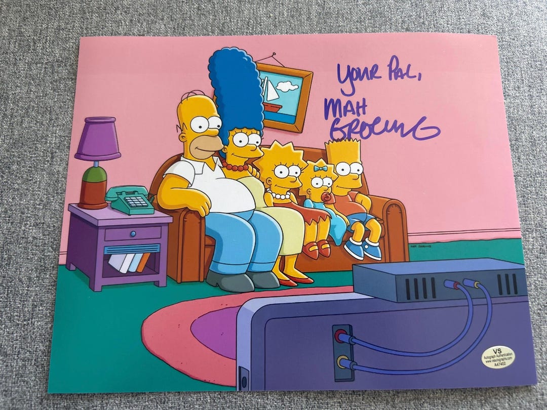 Matt Groening "the Simpsons" Signed Autographed Homer Simpson 8"x10 ...