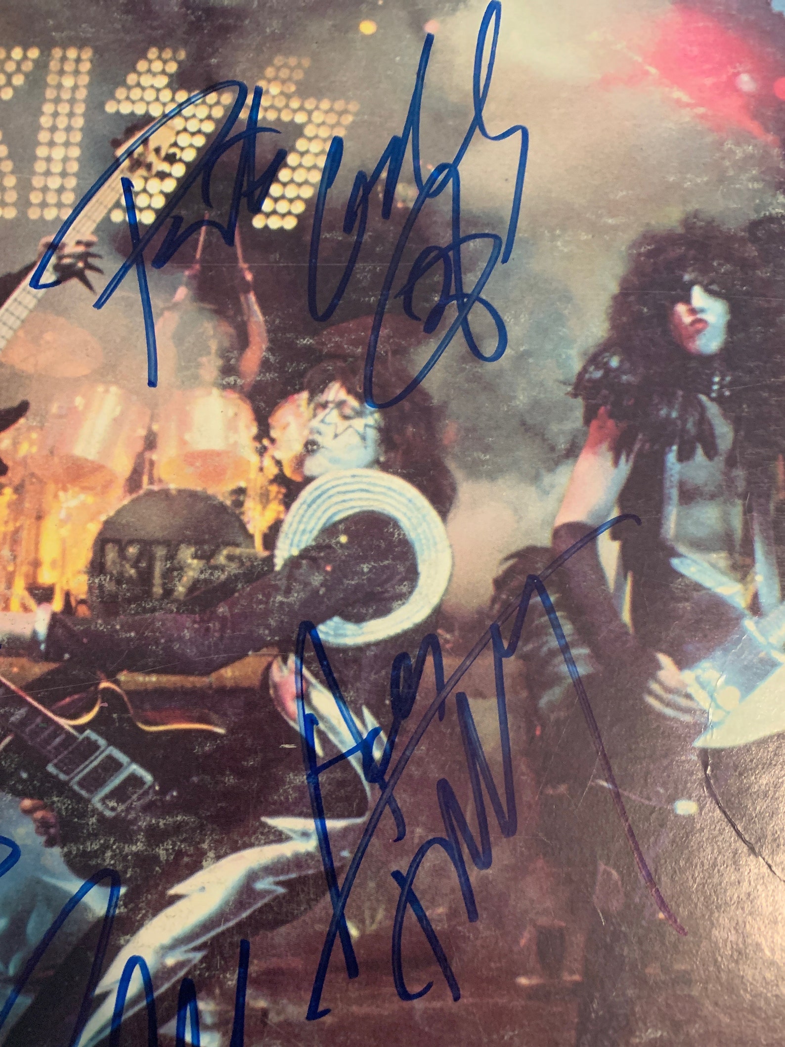 KISS Paul Stanley, Gene Simmons, Peter Criss, Ace Frehley Autograph ...