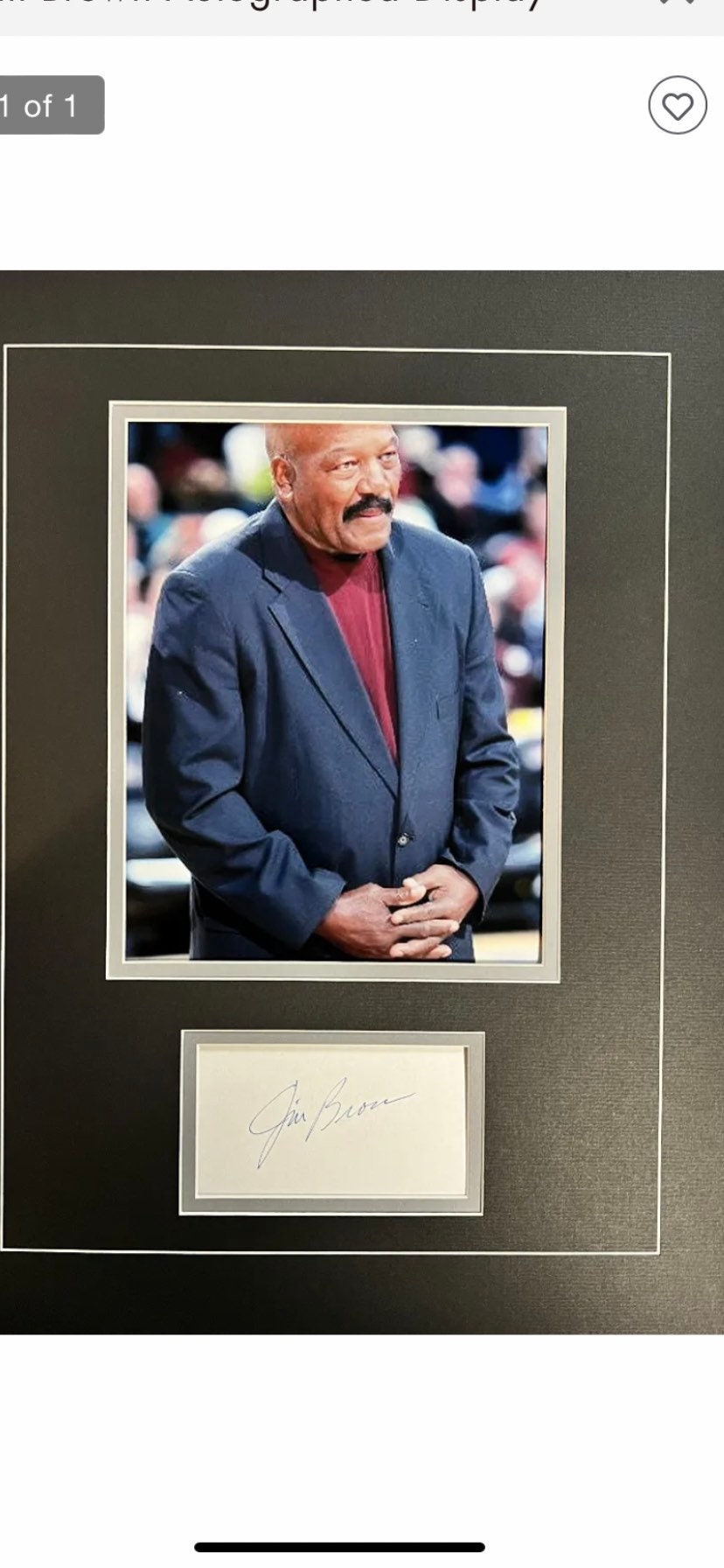 Jim Brown Signed Autographed 14x18 Photo Display COA - Etsy