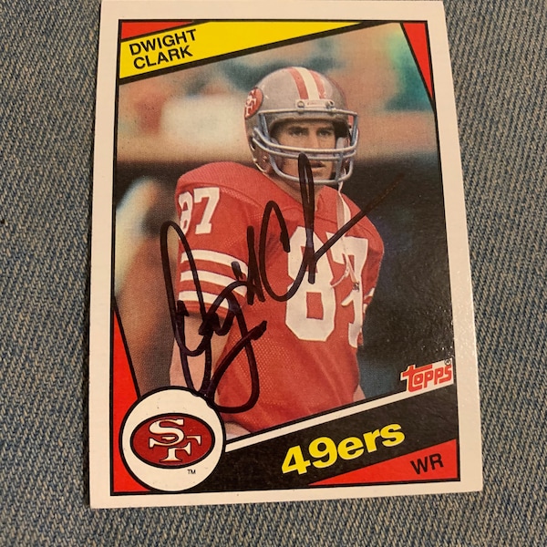 49ers Autograph Football Card - Etsy