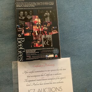 Bee Gees Barry Robin & Maurice Gibb Signed Autographed the Life and Music of the Bee Gees VHS ...