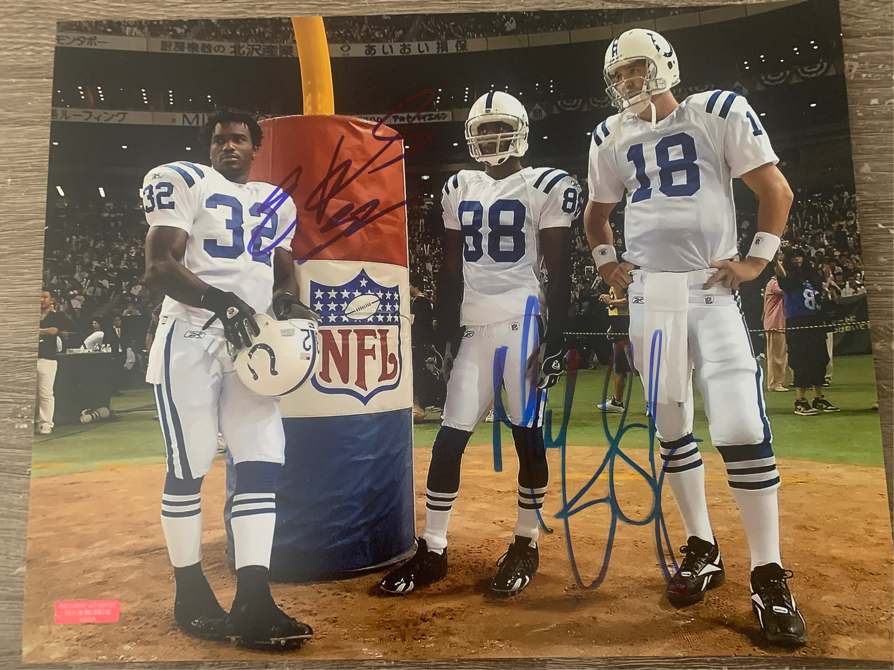 Indianapolis Colts Peyton Manning, Edgerrin James, & Marvin Harrison ...