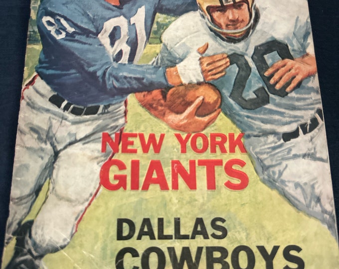 1963 New York Giants Vs Dallas Cowboys Football Program October 20th ...