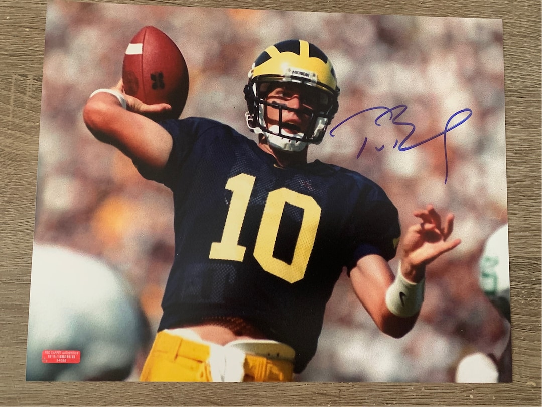 Tom Brady Hand Signed Autographed 8x10 University of Michigan - Etsy