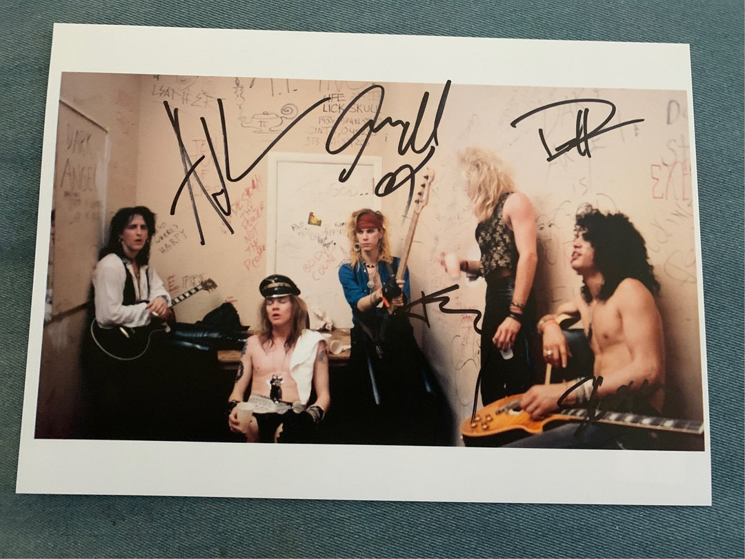 Guns N Roses Signed Autograph Auto 8x12 Photo Axl Rose, Slash, Duff ...