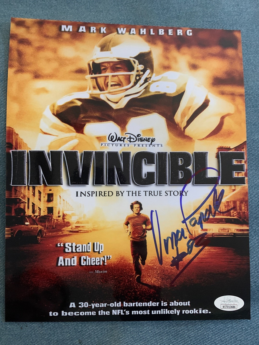 Vince Papale Signed Autographed Mr Invincible 8x10 NFL Philadelphia ...