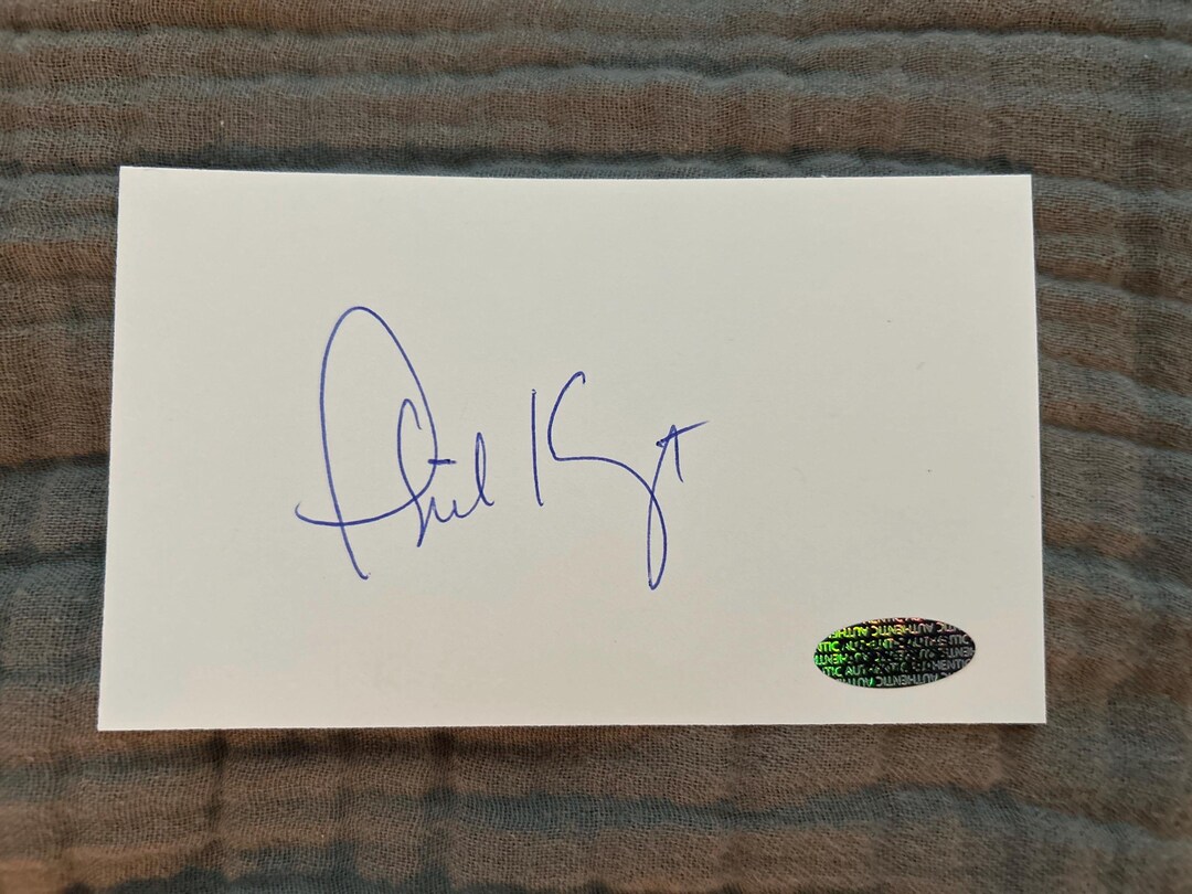 Phil Knight Signed Autographed 3x5 Index Card Slabb Nike CEO /COA ...