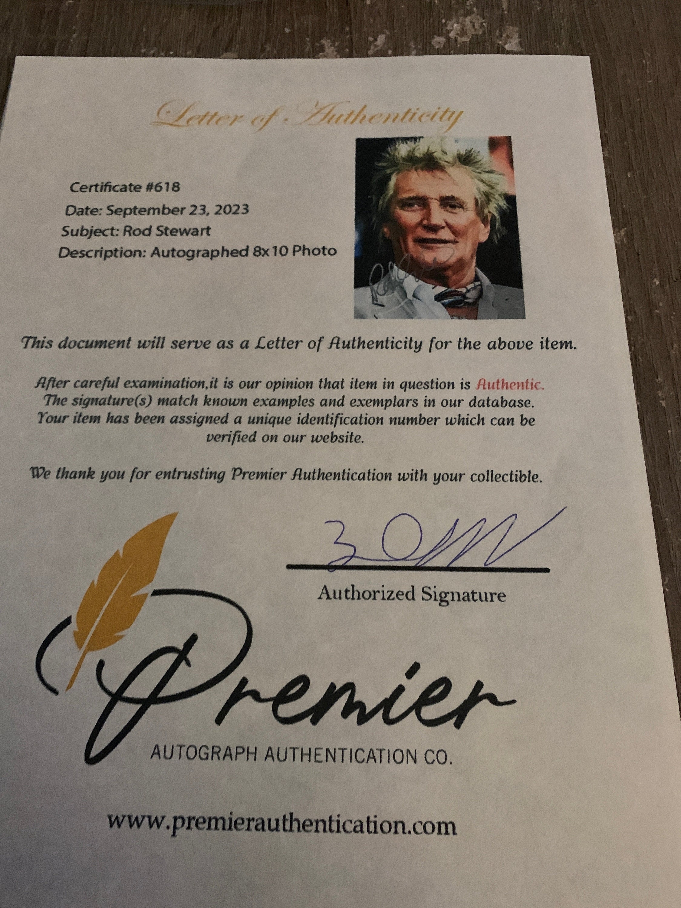 Rod Stewart Signed Autographed 8X10 Photo COA - Etsy