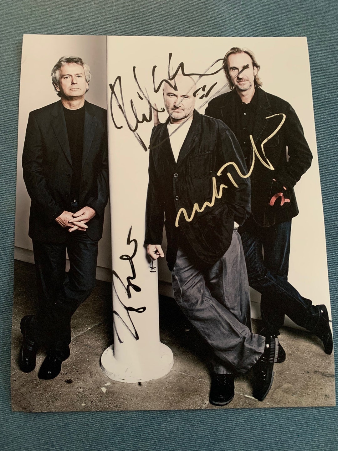 Genesis X3 Signed Autographed 8X10 Promo Photo Phil Collins, Tony Banks ...