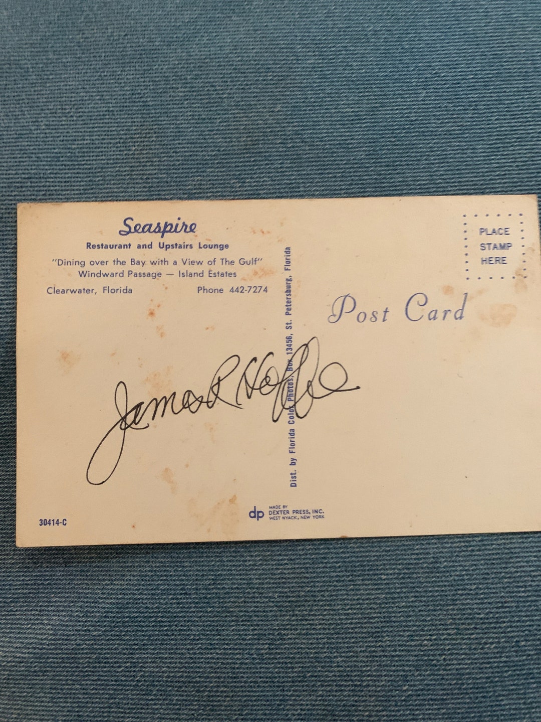 Missing Teamster President Jimmy Hoffa Signed Autographed Old Post Card ...