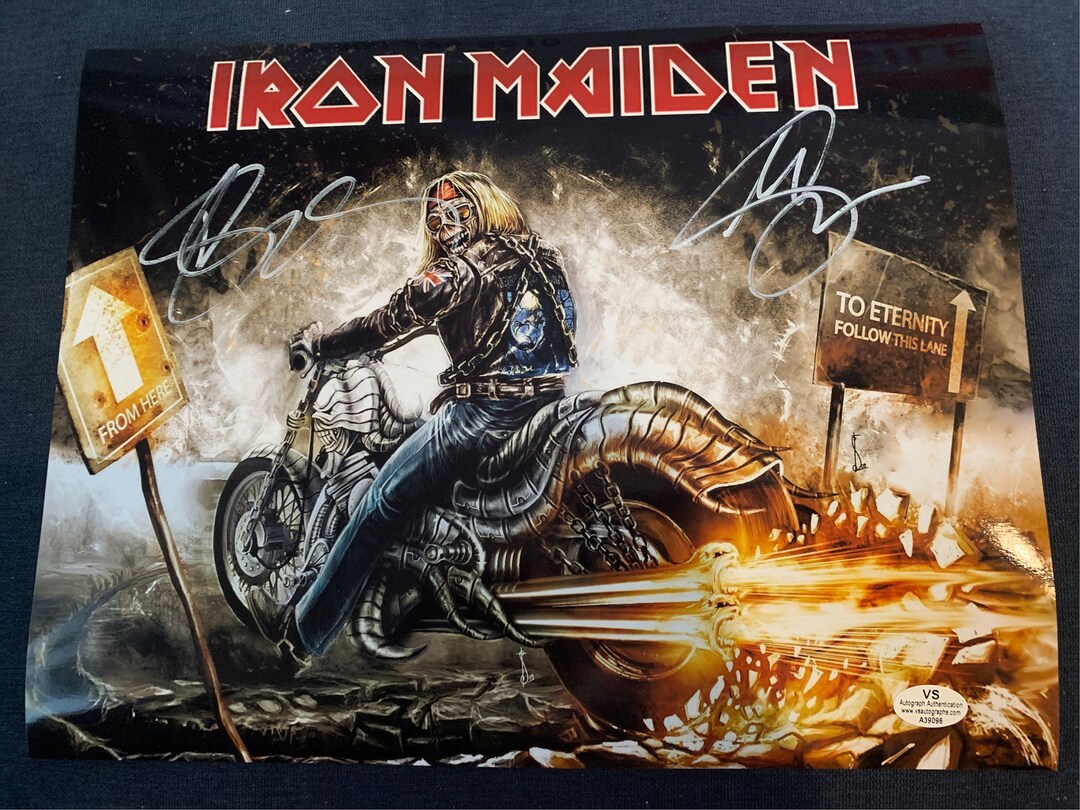 Bruce Dickinson & Dave Murray of Iron Maiden Signed Autographed 8x10 ...