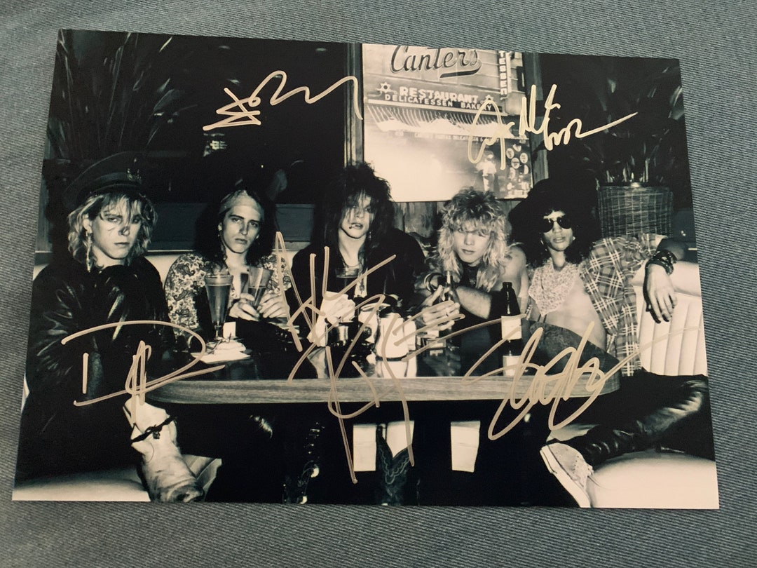 Guns N Roses Signed Autograph Auto 8x12 Photo Axl Rose, Slash, Duff ...