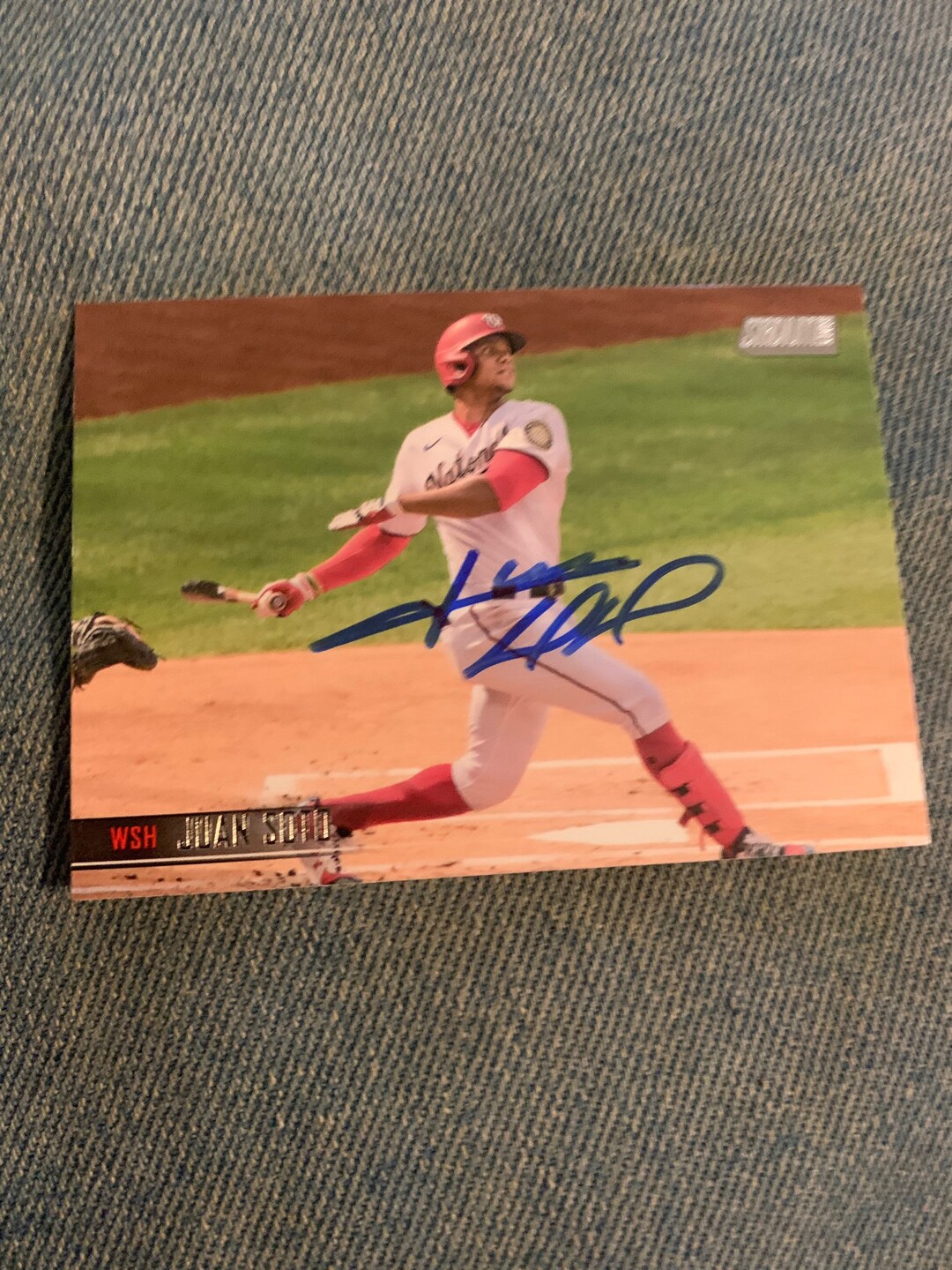 Juan Soto Signed Autographed Washington Nationals Baseball Card W/coa ...