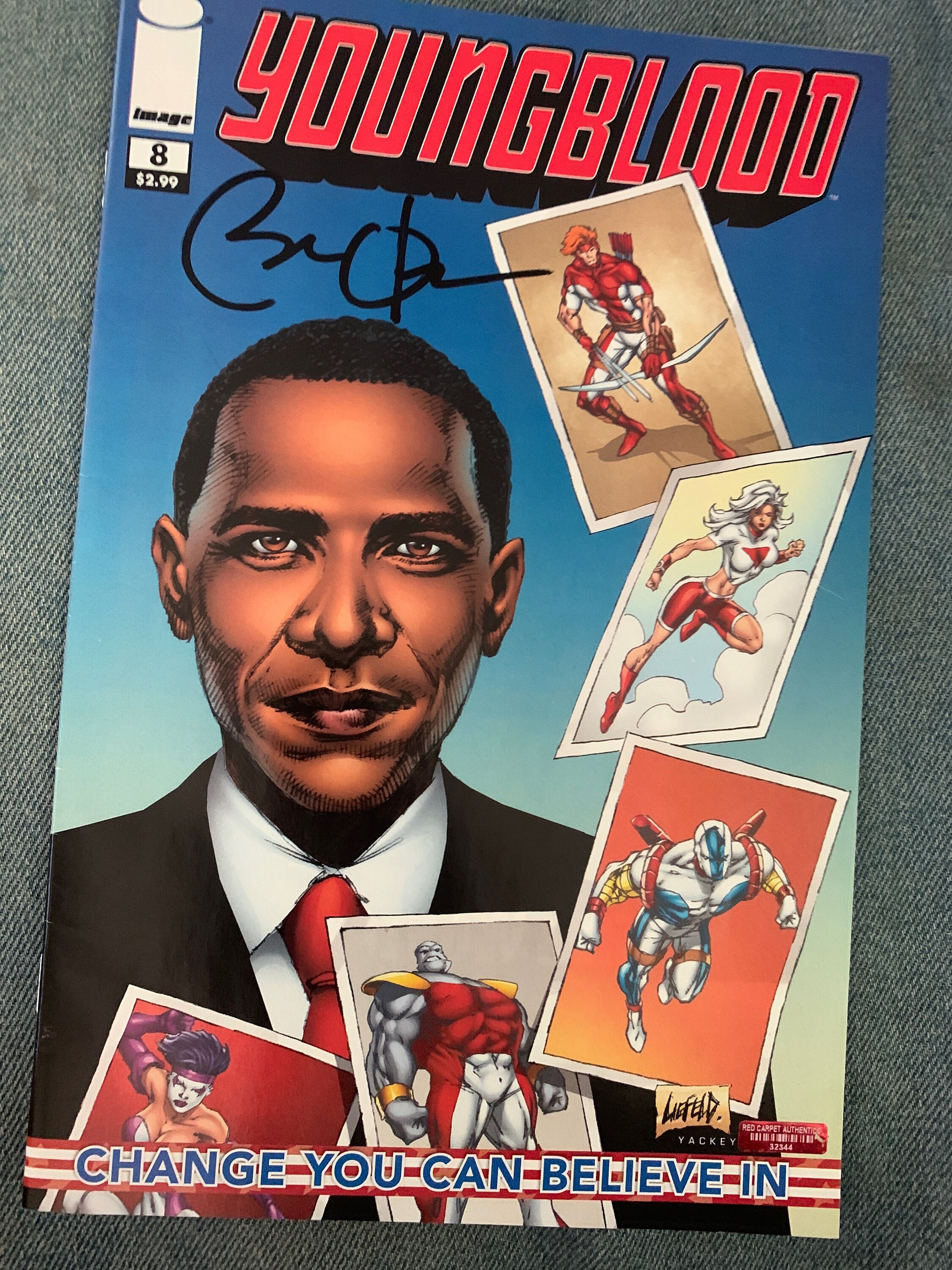 Barack Obama Signed Autographed Youngblood #8 Image Comic Book W/coa - Etsy