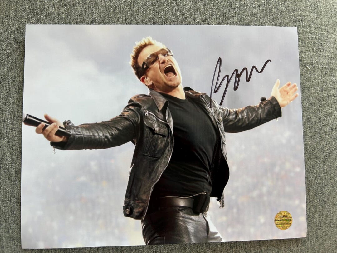 U2 Bono Hand Signed Autographed 8x10 Concert Photo W/coa - Etsy