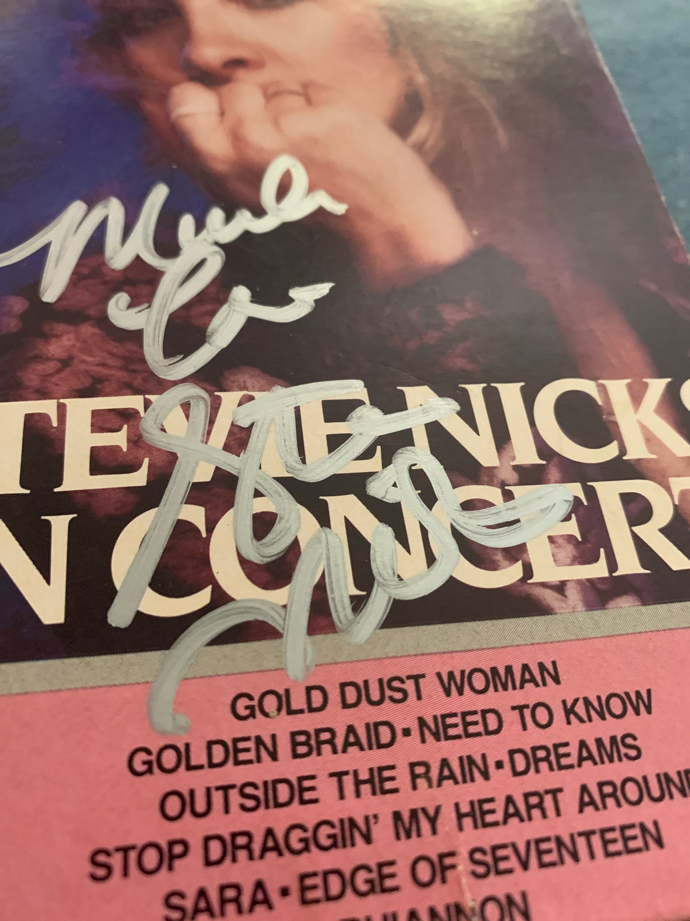 Stevie Nicks Signed Autographed in Concert VHS 1984 Tape W/coa ...