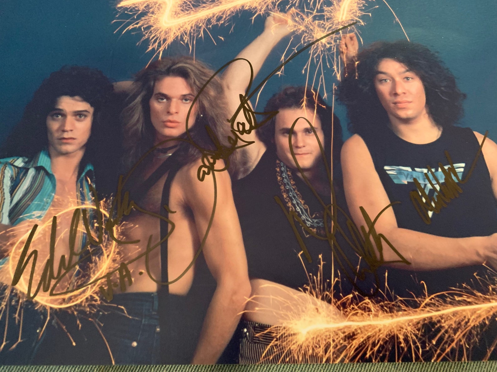 Eddie Van Halen, David Lee Roth, Michael & Alex Signed Autographed 8x12 ...