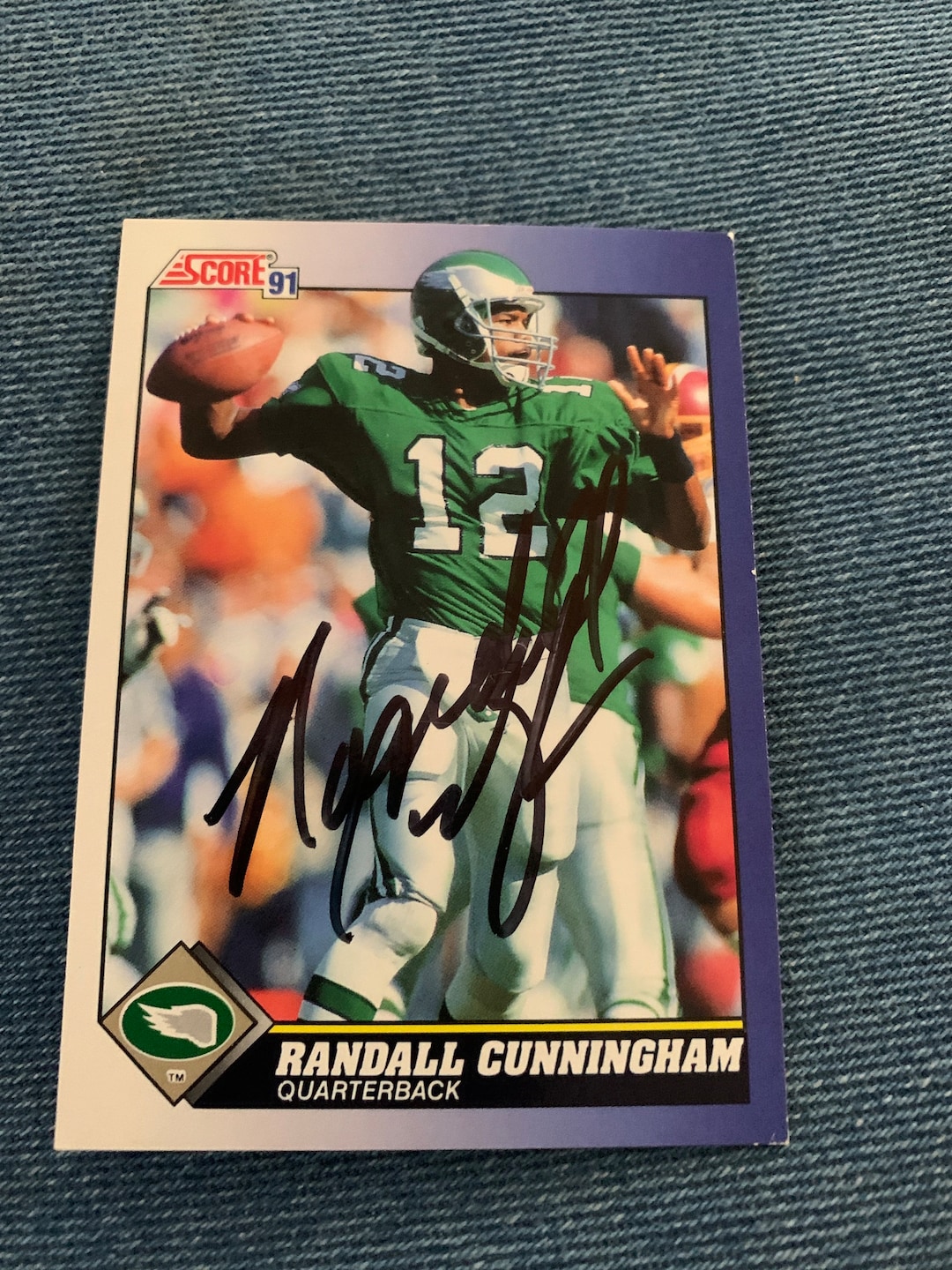 Randall Cunningham Signed Autographed Auto Philadelphia Eagles Card COA ...