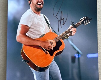Luke Bryan Signed 8x10 Concert Photo W/ Hologram Coa - Etsy