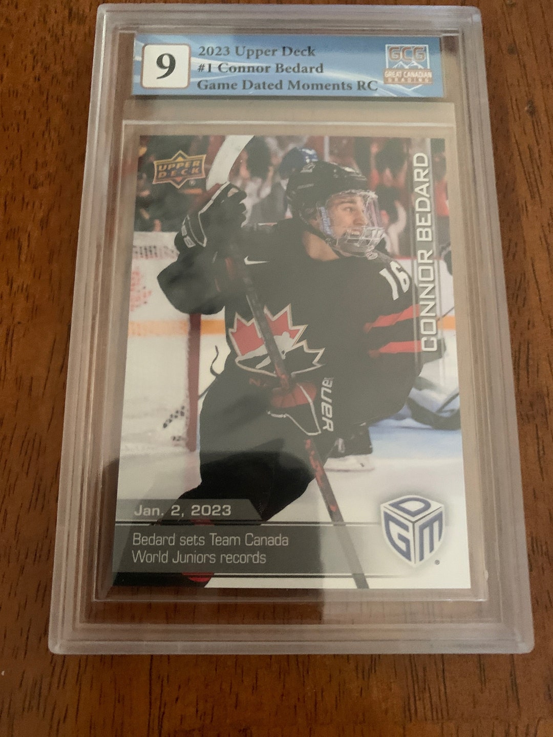 2023 Connor Bedard Team Canada Upper Deck Rookie Card (GCG) Great ...